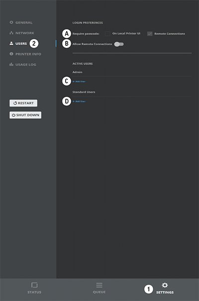 SLA 750 Assigning users and access levels